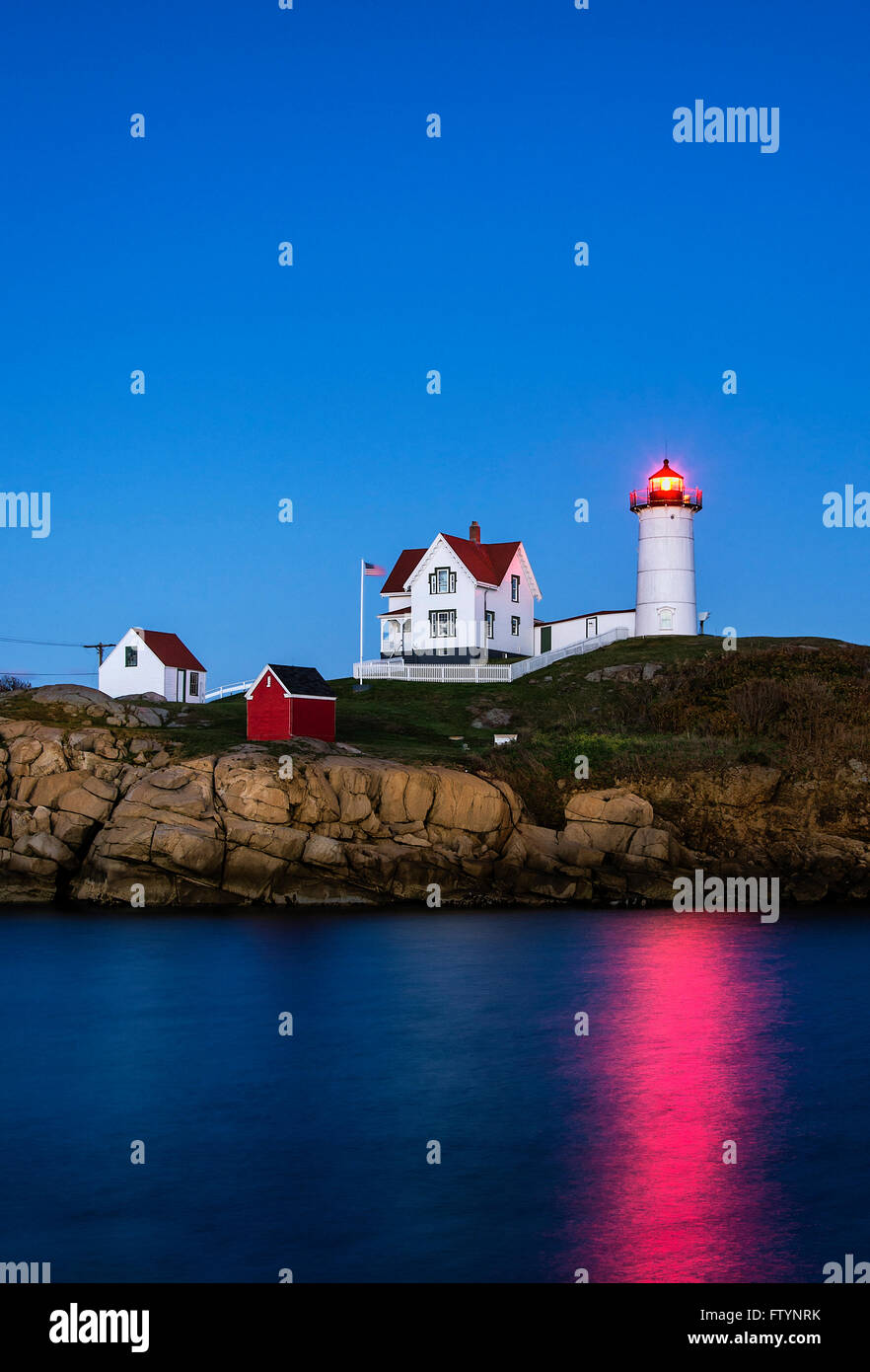 Nubble Lighthouse, Cape Neddick, York, Maine, USA Stock Photo - Alamy