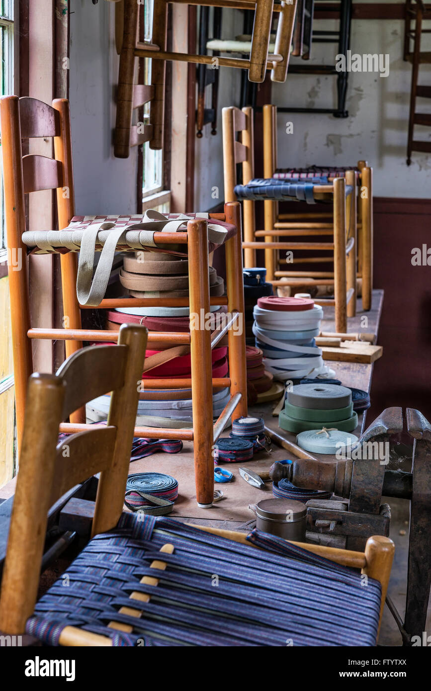 Shaker chair making workshop at Hancock Shaker Village, Hancock ...