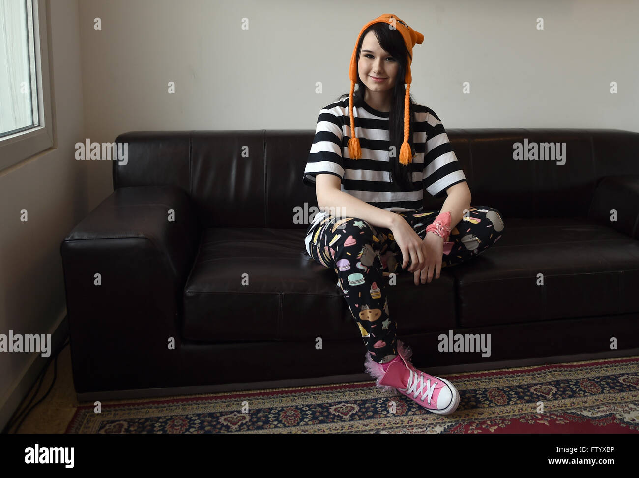 Berlin, Germany. 30th Mar, 2016. Singer Jamie-Lee Kriewitz poses in ...