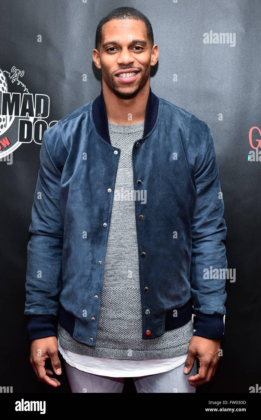 New York, NY, USA. 30th Mar, 2016. Victor Cruz in attendance for Mike ...