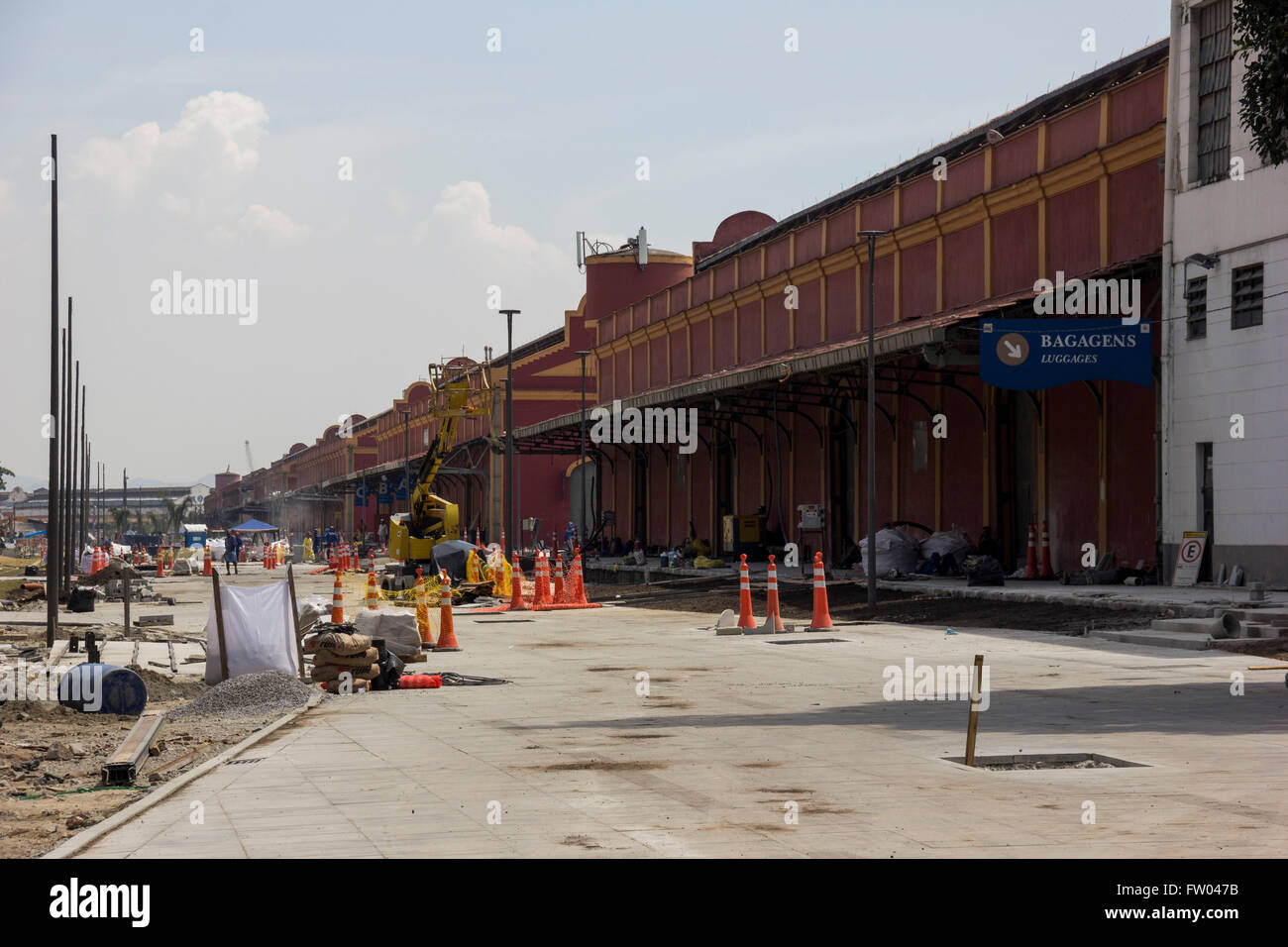 Rio de Janeiro, Brazil, 30 March 2016: VLT Carioca construction works ...
