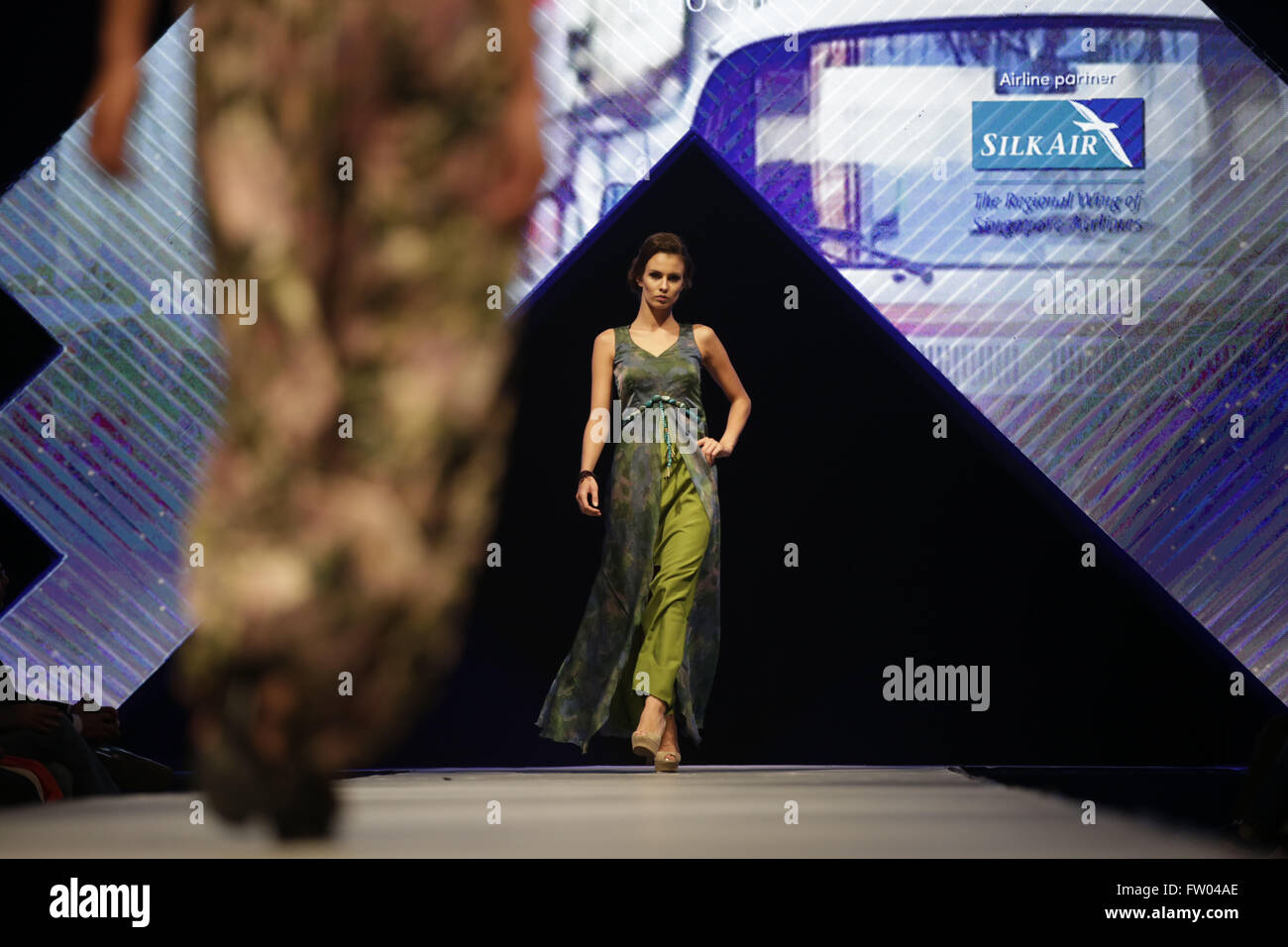 Kathmandu, Nepal. 30th Mar, 2016. Models catwalk on the runway during ...