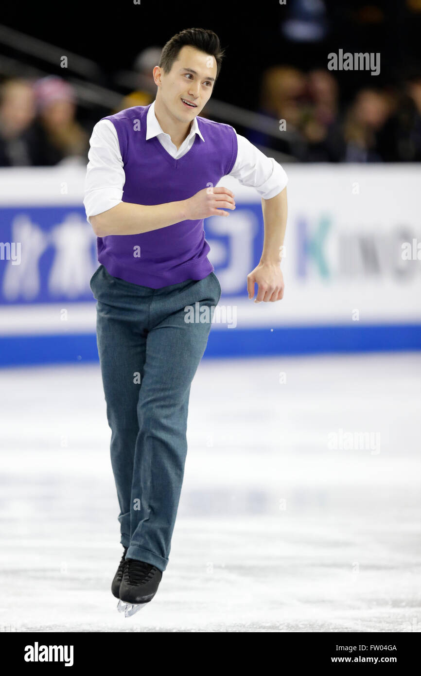 Boston, Massachusetts, USA. 30th Mar, 2016. Patrick Chan (USA) Figure ...