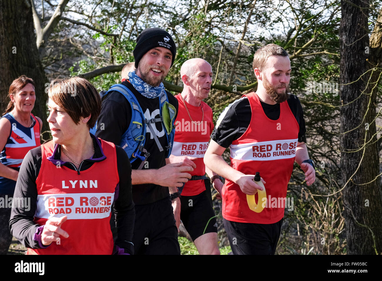 Preston, UK. 31st March 2016. Marathon runner Ben Smith (pictured in ...