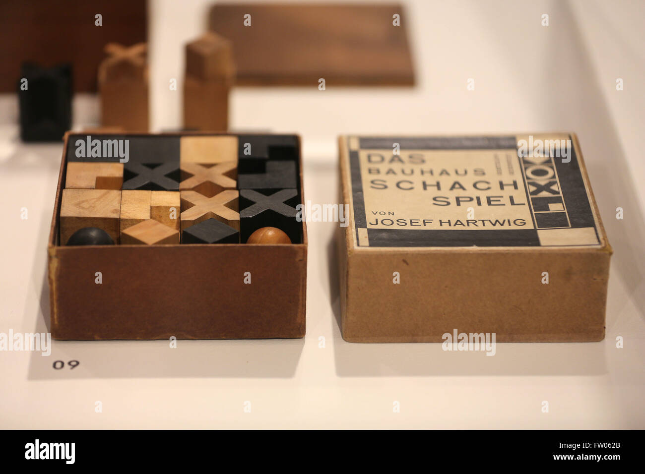 Bonn, Germany. 31st Mar, 2016. The Bauhaus chess game by Josef Hartwig ...