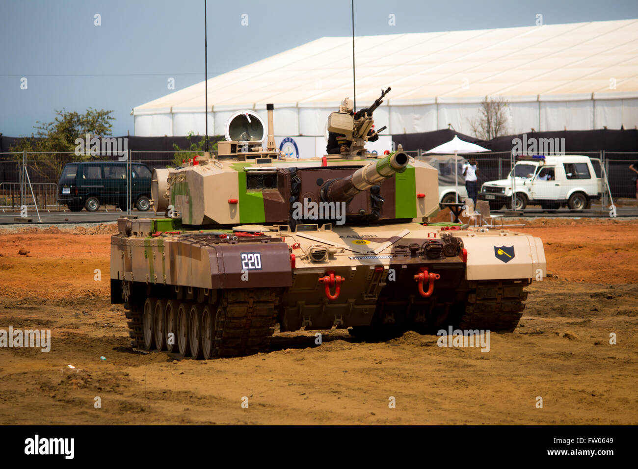 Naqueri Quitol ,Goa, Inida - March 31 2016 : Indian Army tank kept for ...