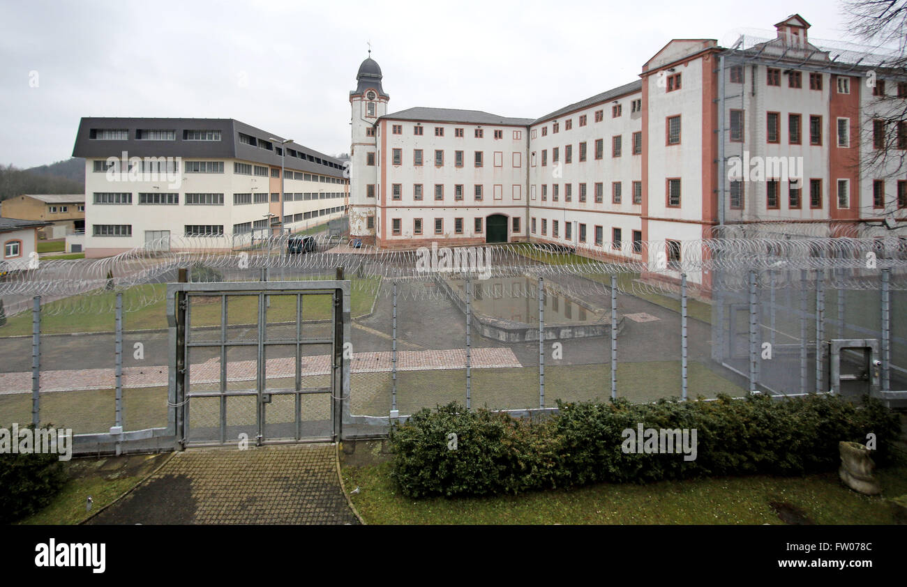 Waldheim, Germany. 31st Mar, 2016. The correctional facility is secured ...