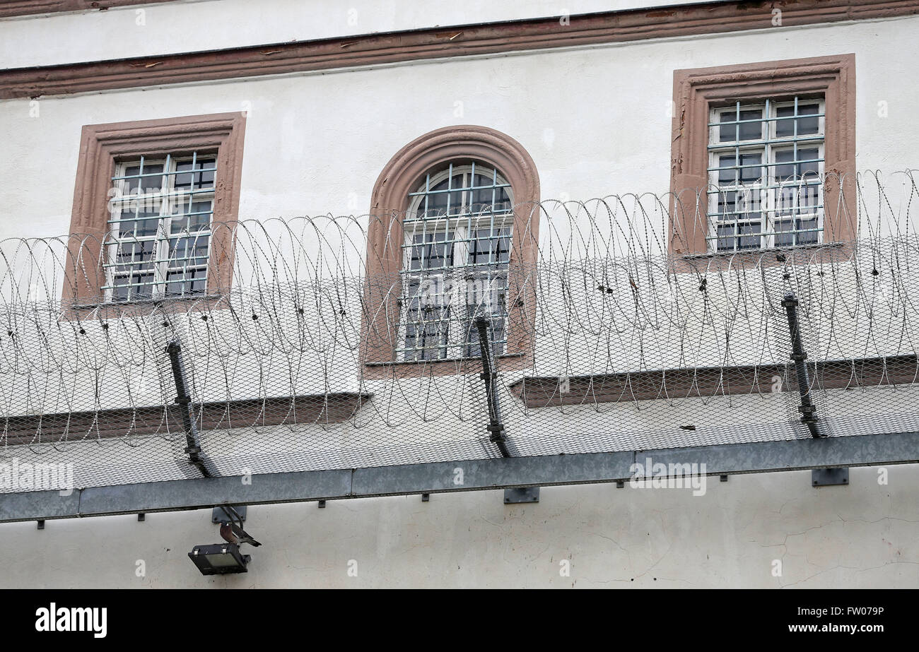 Waldheim, Germany. 31st Mar, 2016. The correctional facility is secured ...