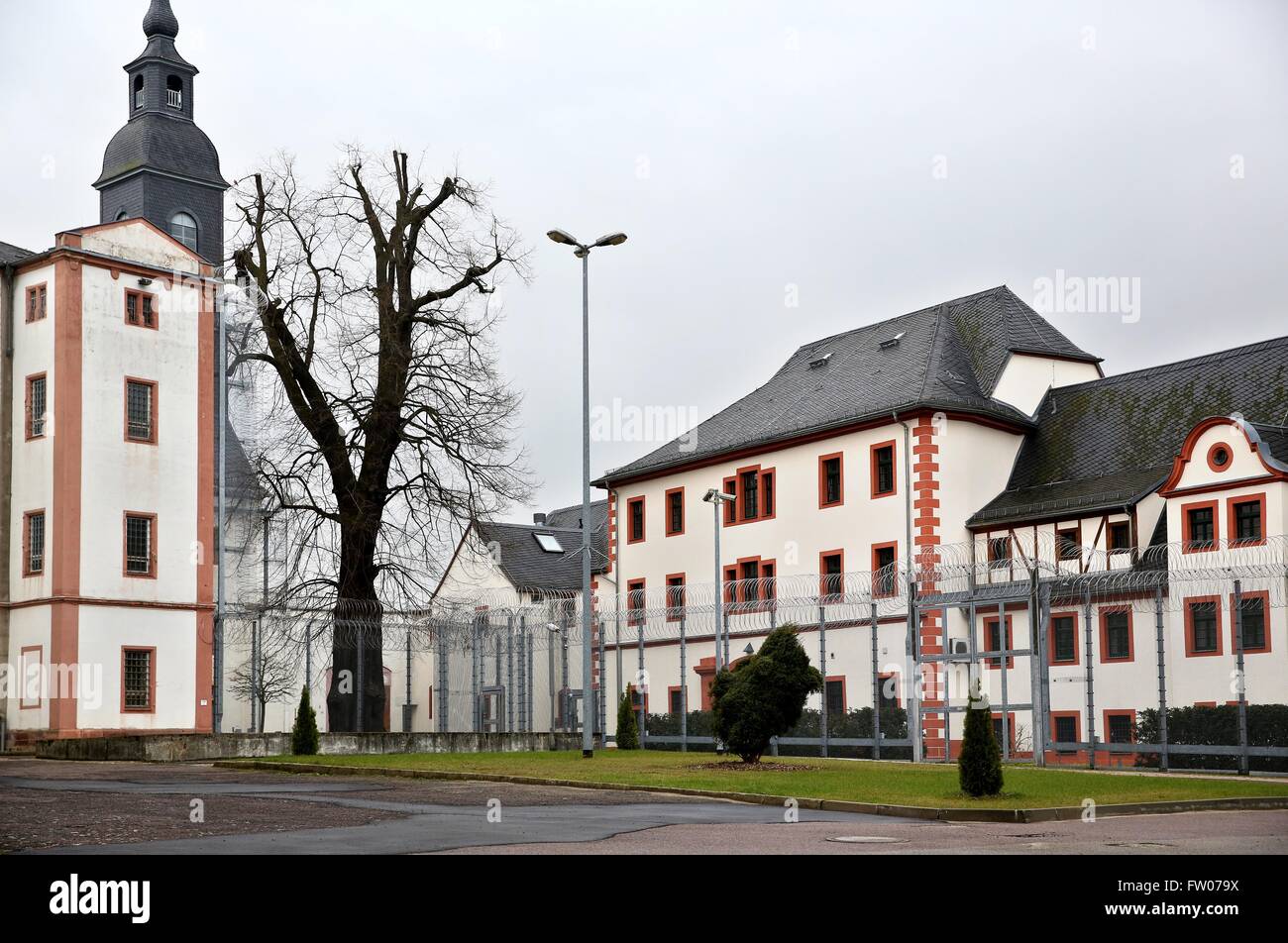 Waldheim, Germany. 31st Mar, 2016. The correctional facility is secured ...