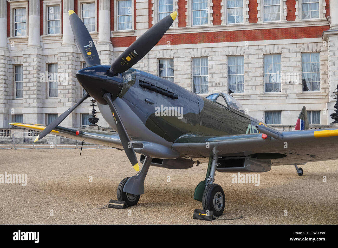 Full-size replica of a Second World War Spitfire LF Mk.XVI exhibited in ...
