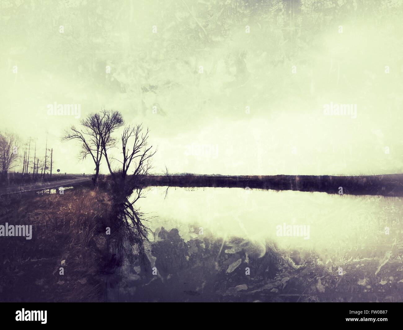 Gothic lake background Stock Photo - Alamy