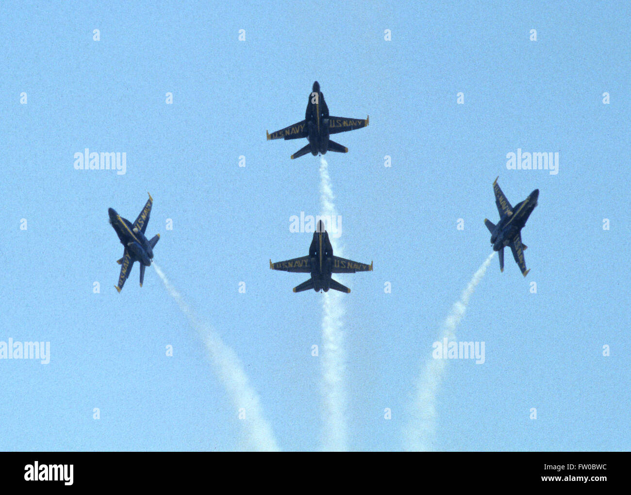 Camp Springs, Maryland, USA, May 1992 US Navy "Blue Angels" perform the ...