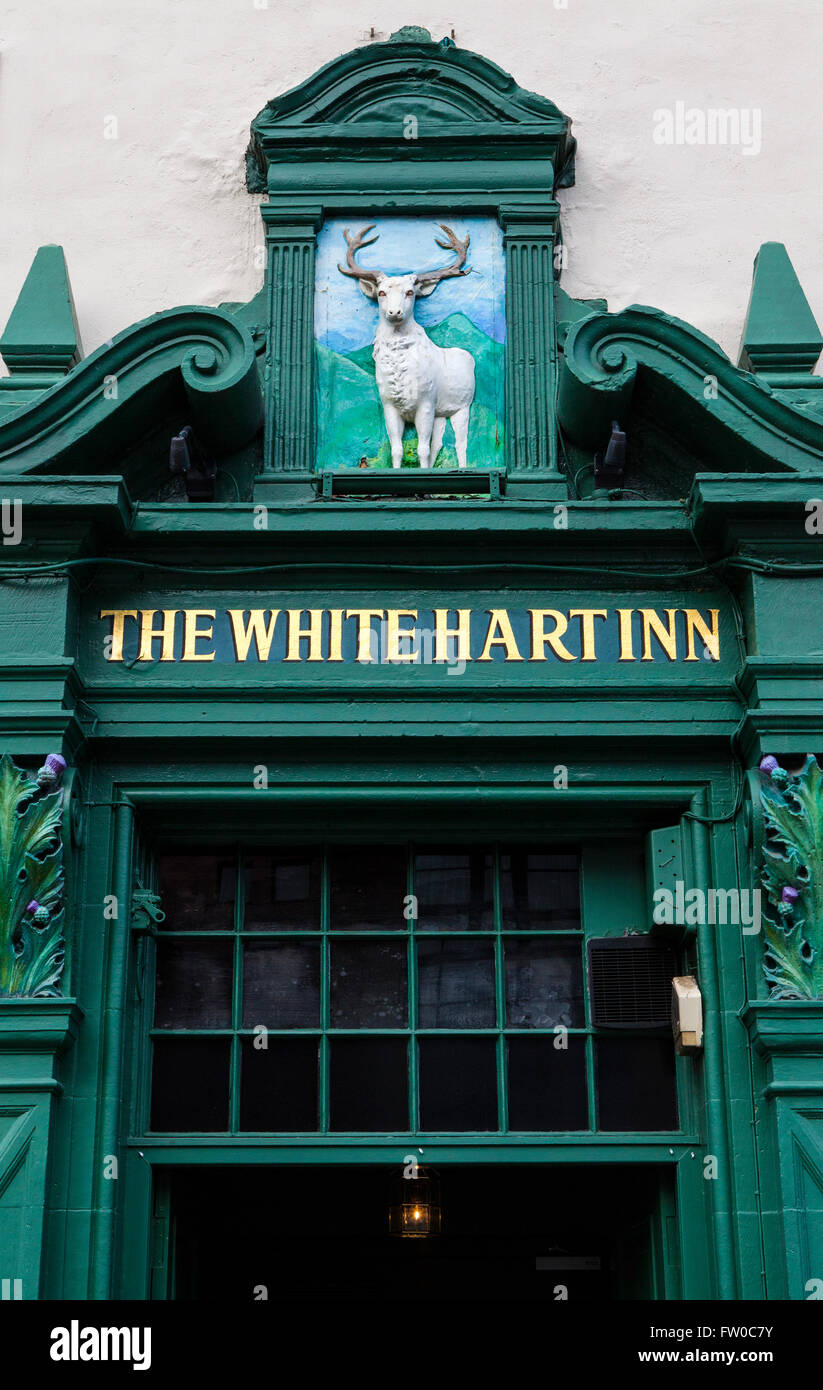 EDINBURGH, SCOTLAND - MARCH 10TH 2016: A detail of the facade of The ...