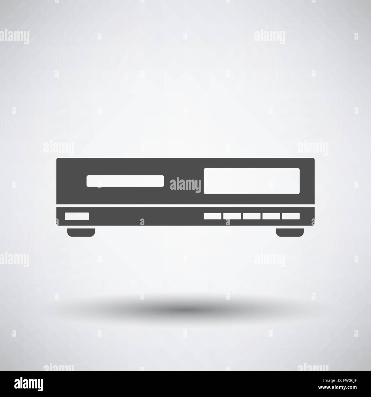 Media player icon on gray background with round shadow. Vector ...