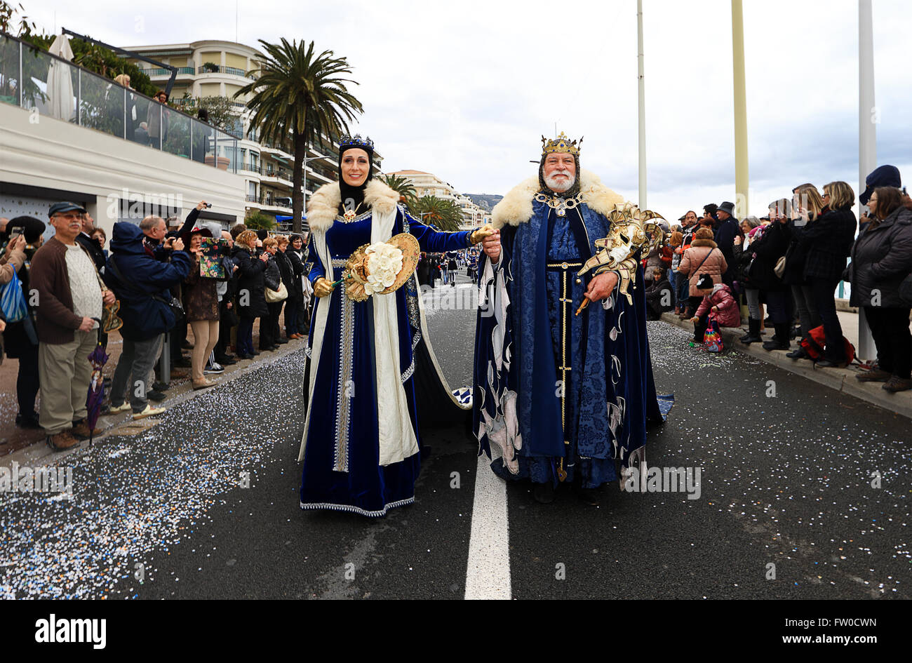 FRANCE, Menton : FRANCE, Menton: Artists parade on February 14, 2016 in ...