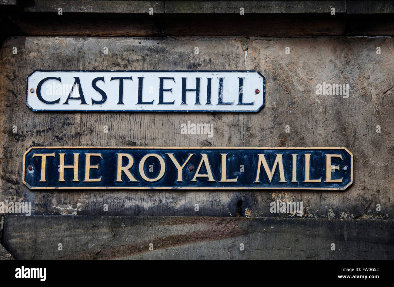 Street sign for Castlehill which is on the historic Royal Mile in ...
