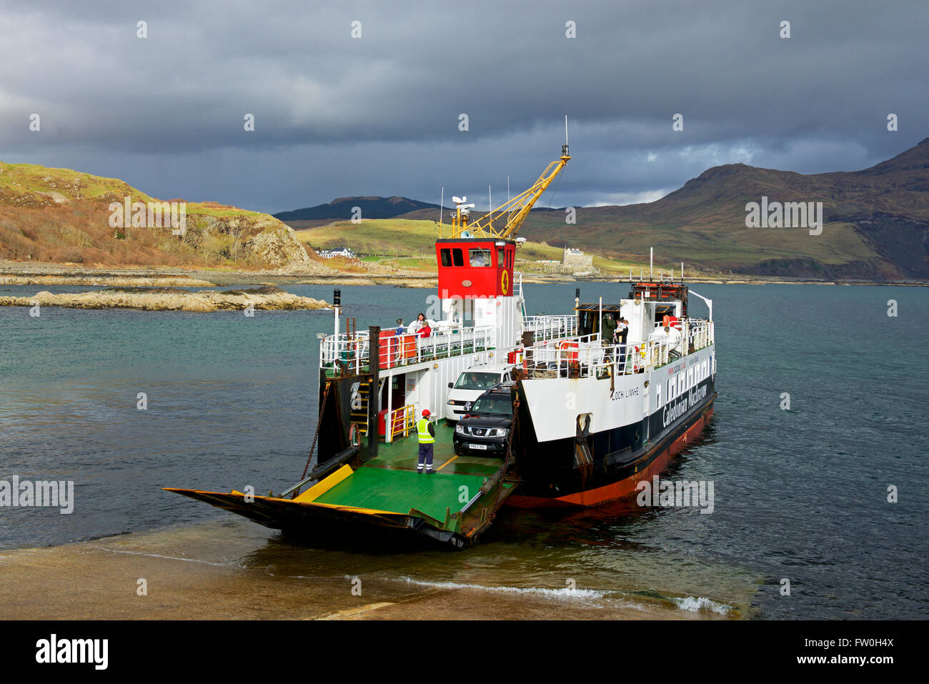 CalMac ferry operating between Tobermory, Isle of Mull and Kilchoan in ...