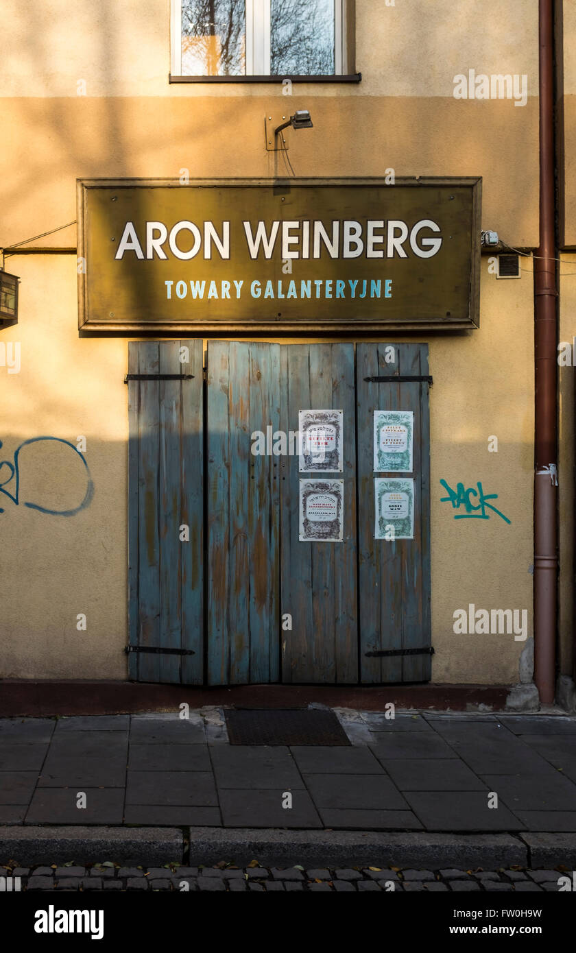 Shop front, Jewish Quarter, Krakow, Lesser Poland Stock Photo - Alamy