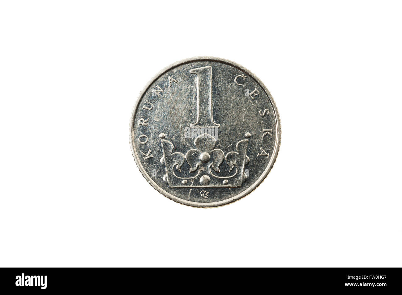 One czech koruna coin hi-res stock photography and images - Alamy