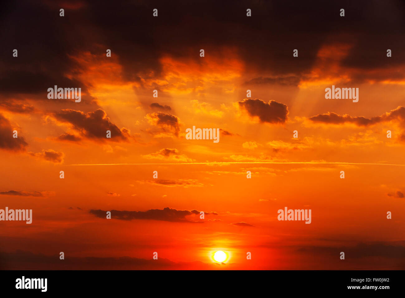 sunset, the sky Stock Photo - Alamy