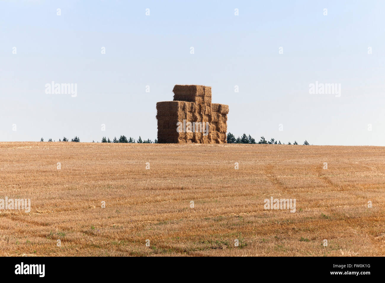 square stack straw Stock Photo - Alamy