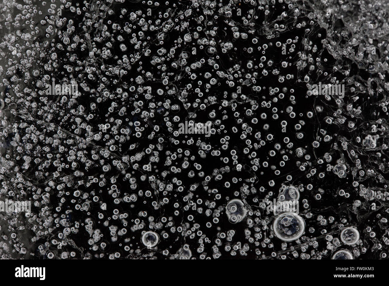 abstract macro background. many bubbles inside the ice Stock Photo - Alamy