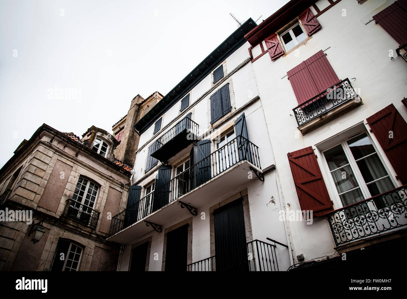 Typical Basque house in St Jean de Luz, Basque Country, France Stock ...