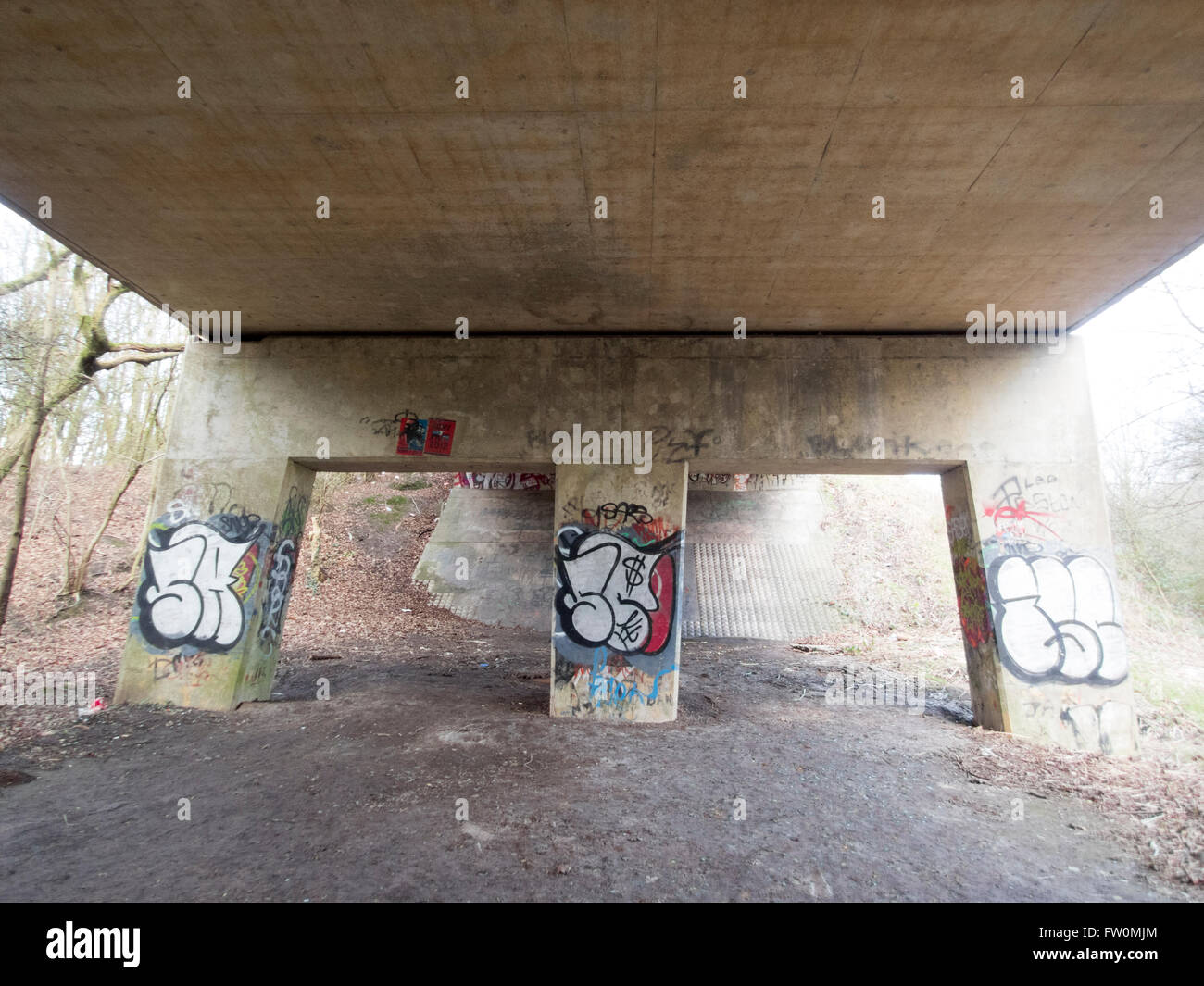 Underpass with graffiti Stock Photo - Alamy