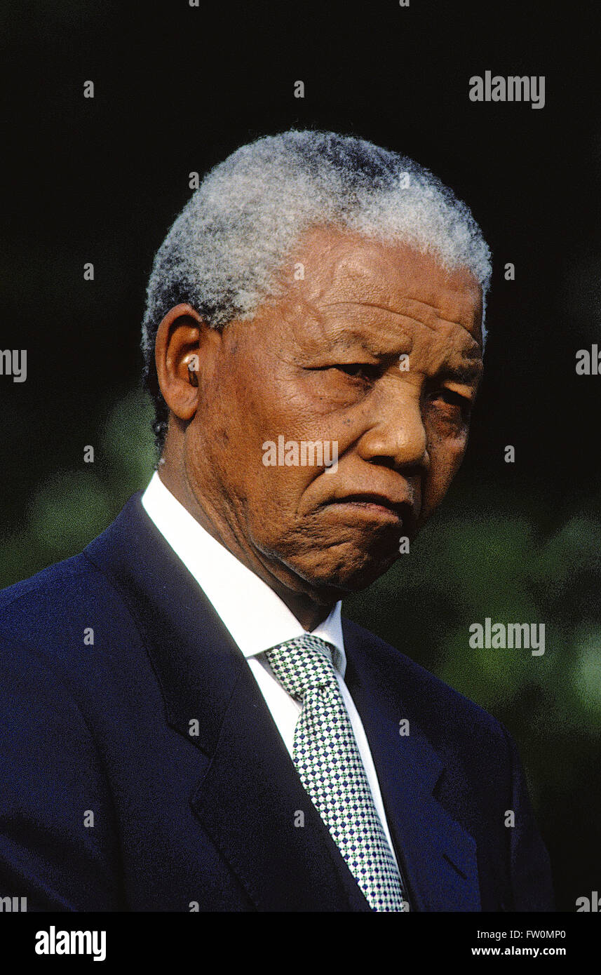 Washington, DC., USA, 4th October, 1994 President Nelson Mandela of ...