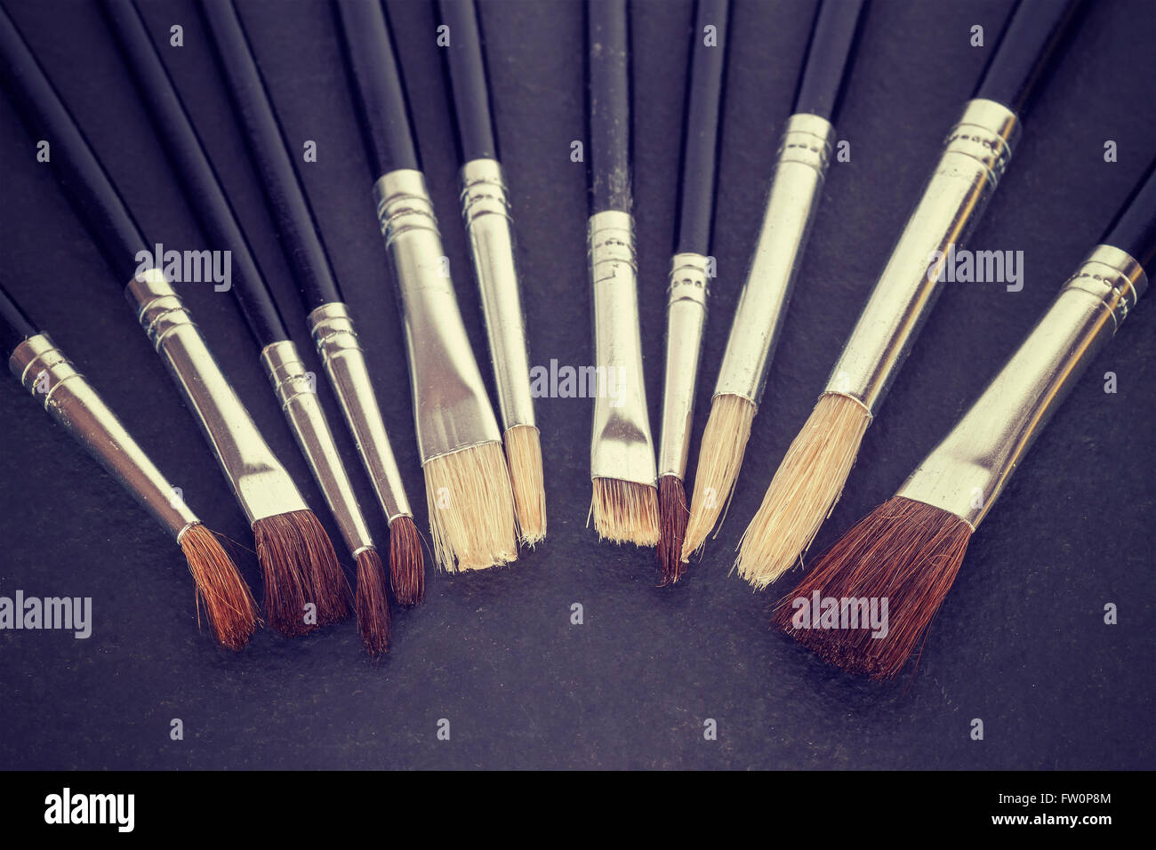 Vintage paint brushes hi-res stock photography and images - Alamy