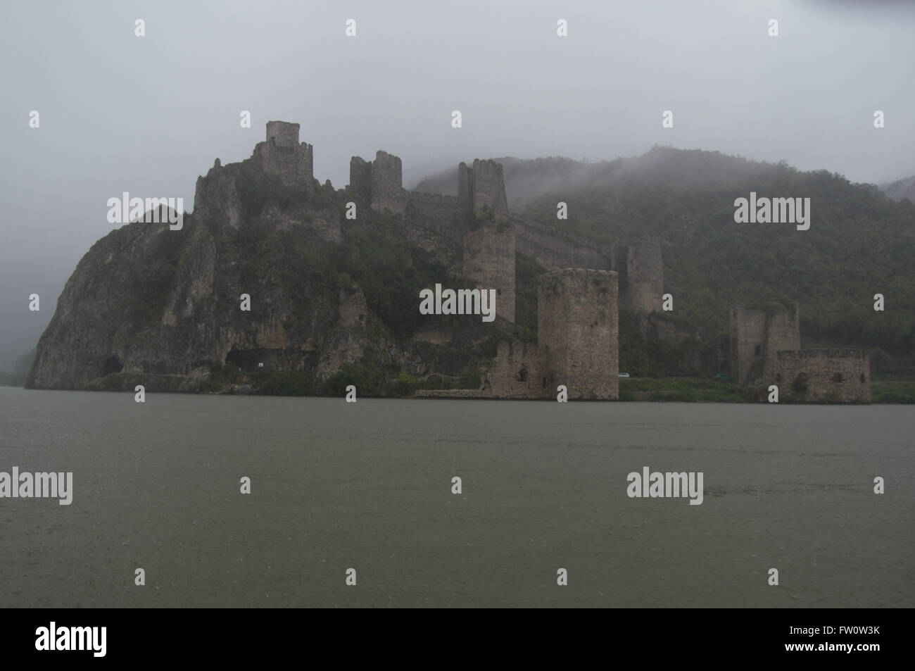 Golubac Castle during a dusty Day Stock Photo - Alamy
