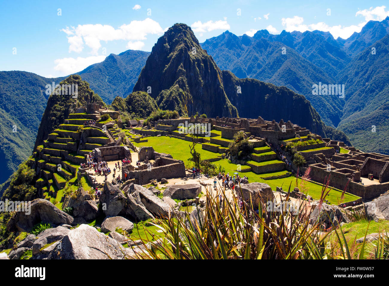 Inca ruins of the lost city of Macchu Picchu - Peru Stock Photo - Alamy