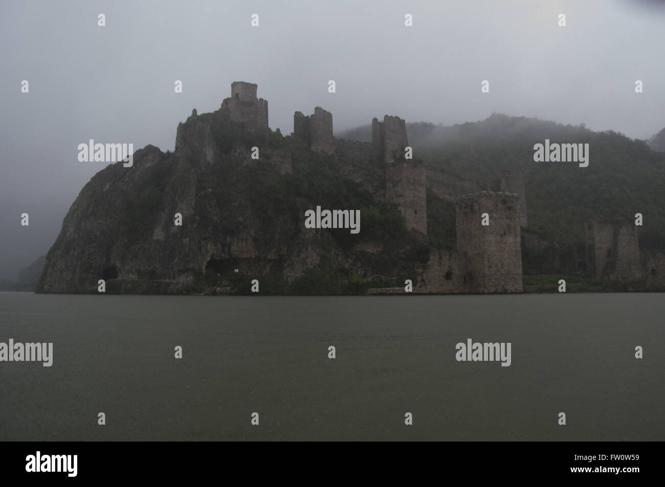 Golubac Castle during a dusty Day Stock Photo - Alamy
