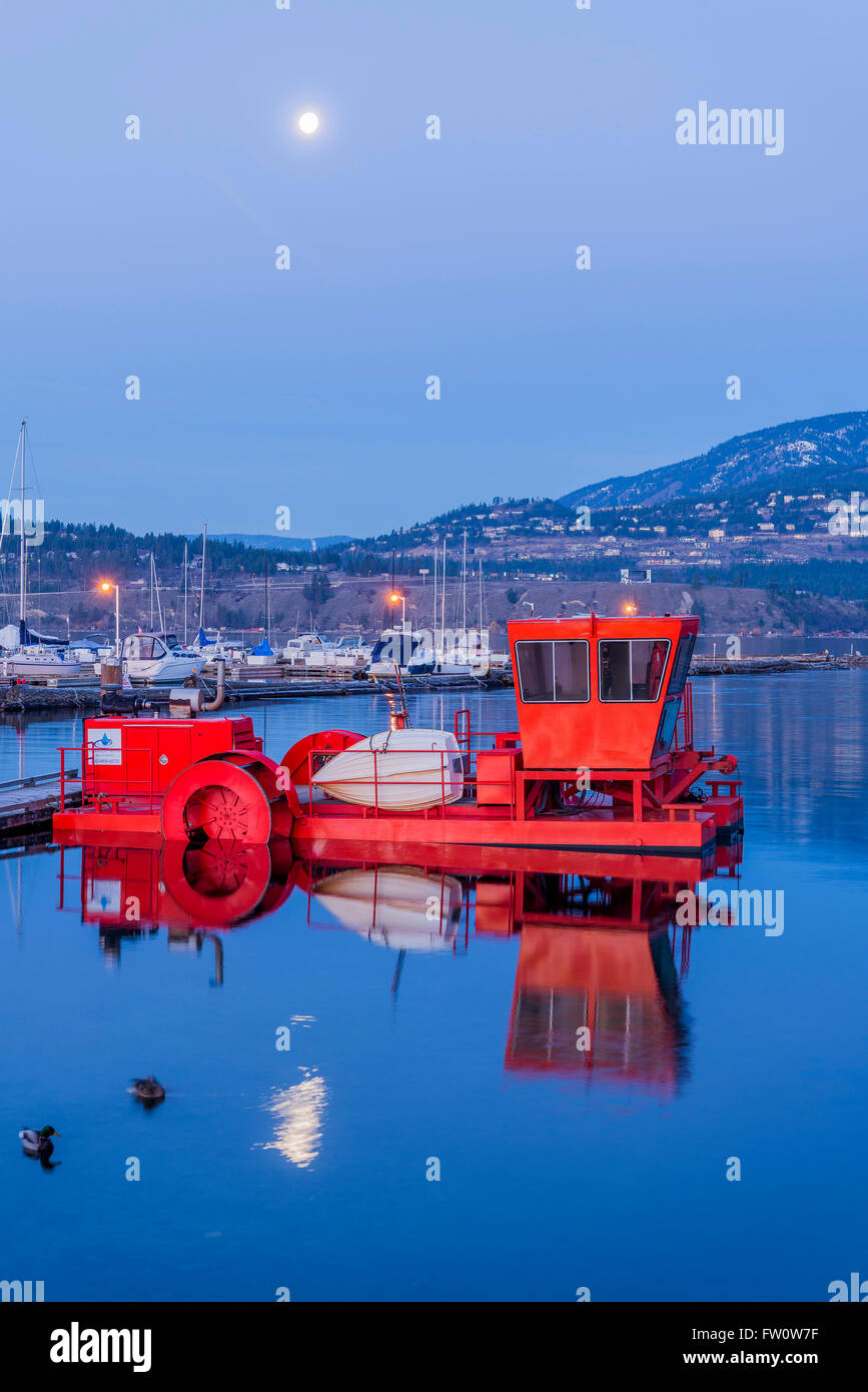 Rototilling boat owned by the Okanagan Basin Water Board, used to pull ...