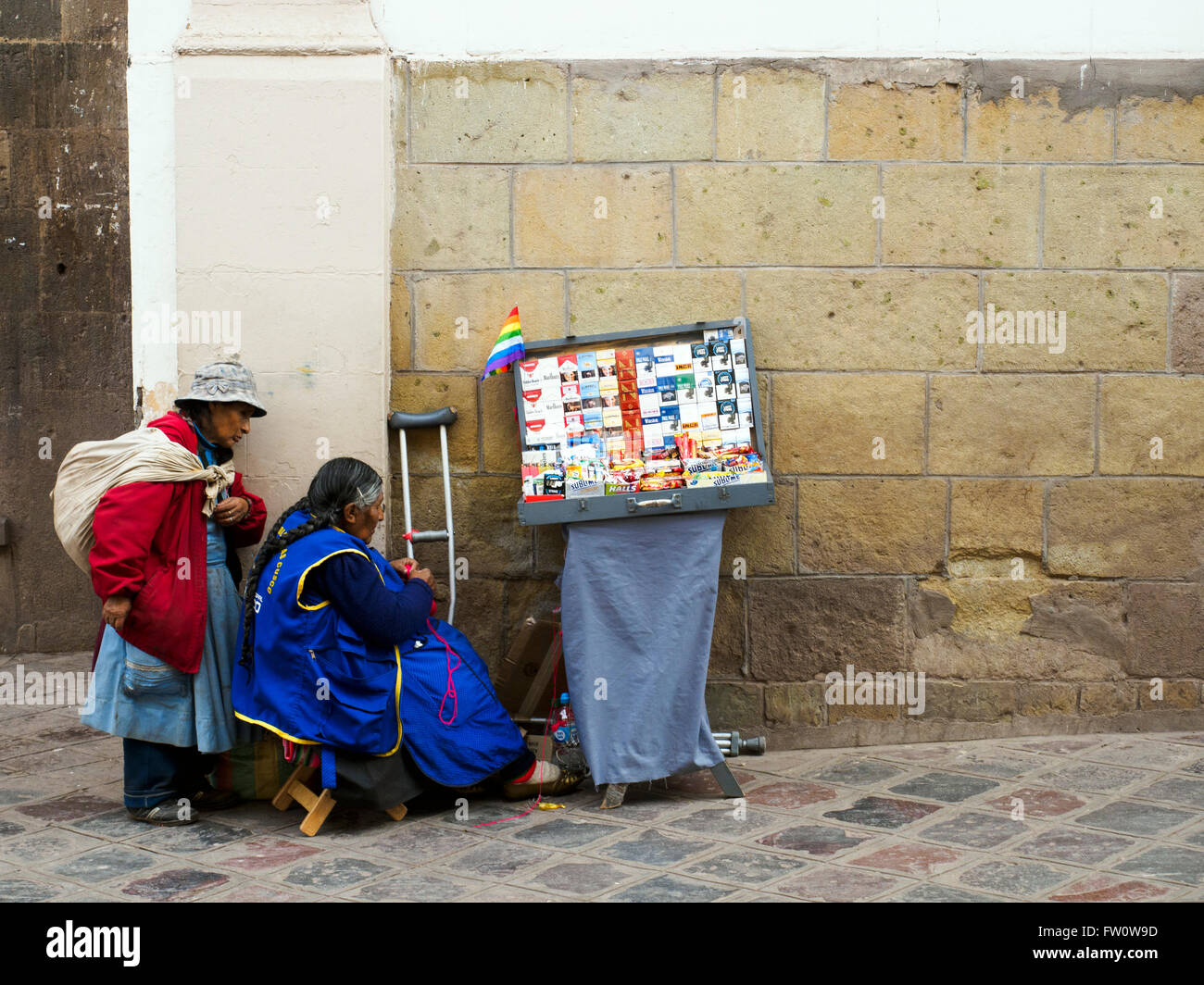 Street cigarettes vendor - Cusco, Peru Stock Photo - Alamy