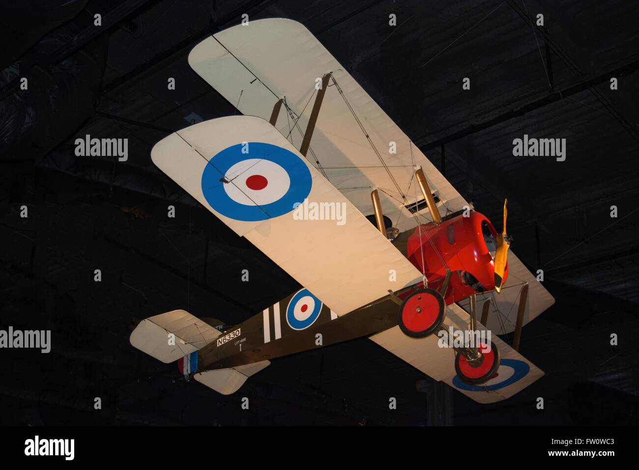 Vintage Bi-Plane on display in Seattle Stock Photo - Alamy