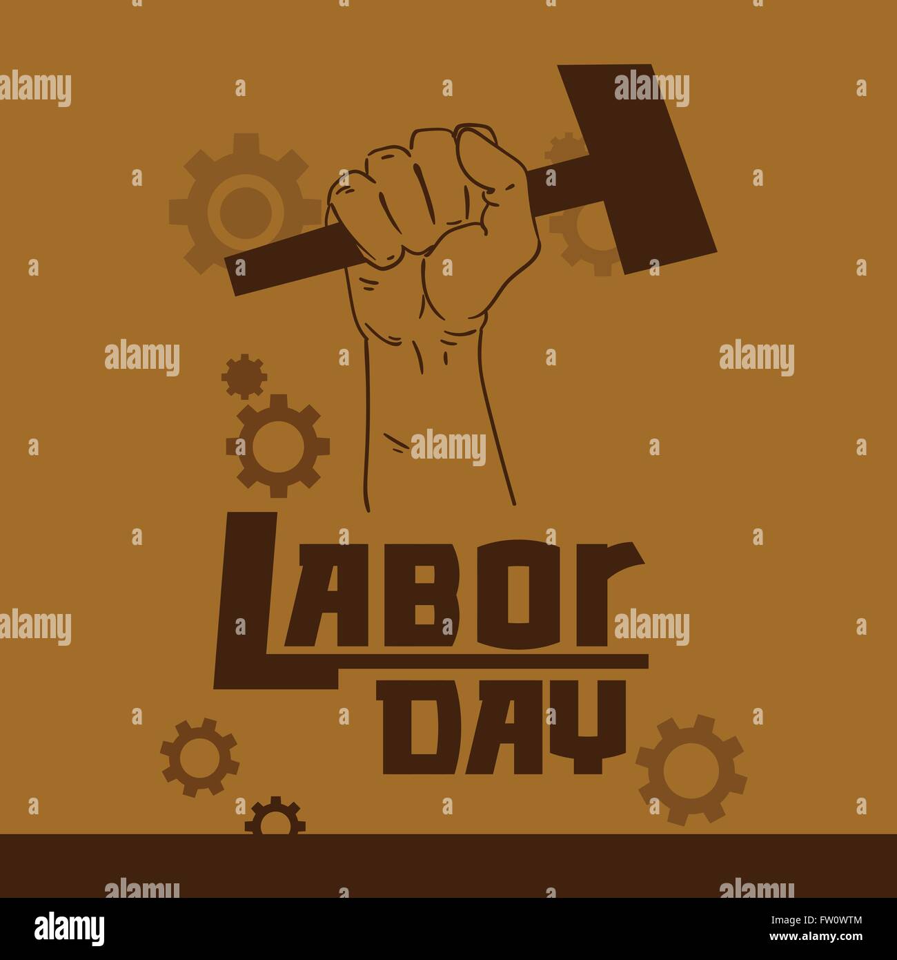 Hand hold hammer labor Stock Vector Images - Alamy