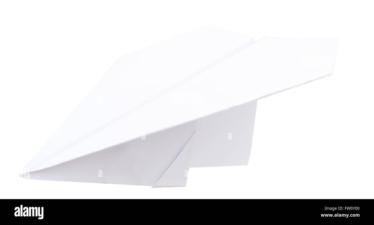 Paper plane on white Stock Photo - Alamy