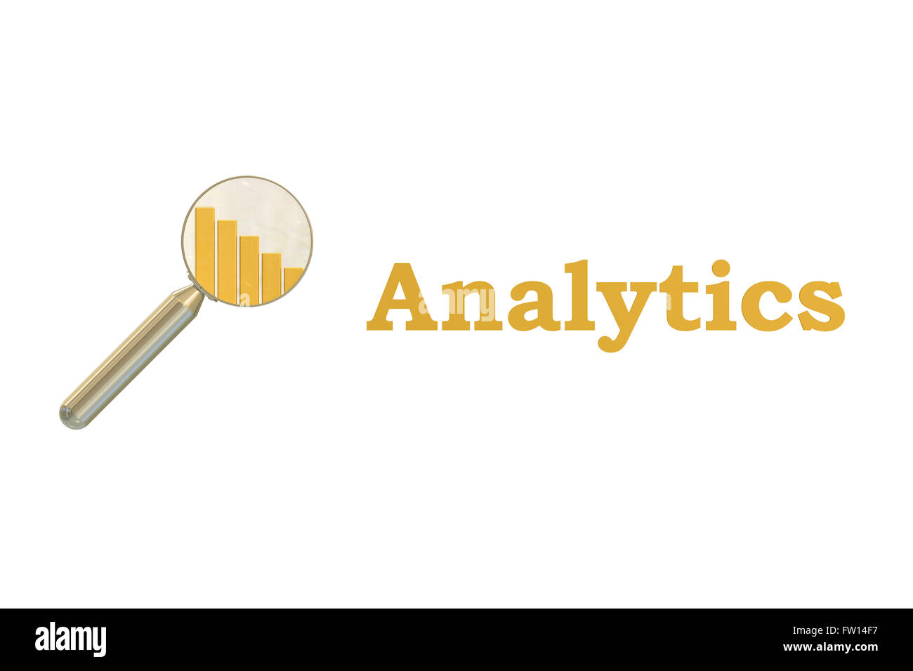 Analytics concept isolated on white background 3D rendering Stock Photo ...