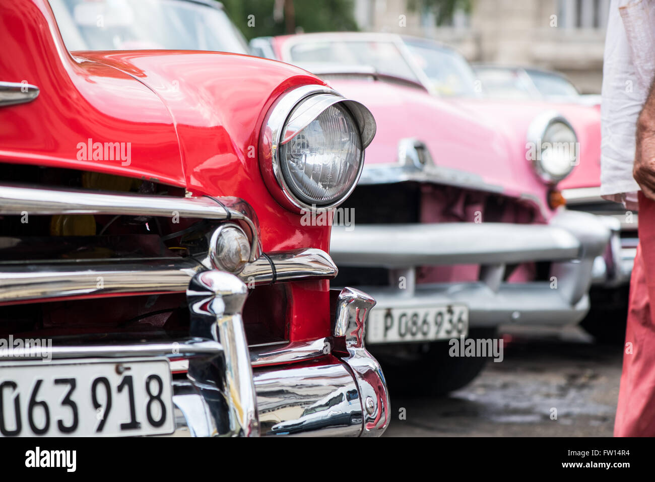 Havana, Cuba - September 22, 2015: Classic american car park on street ...