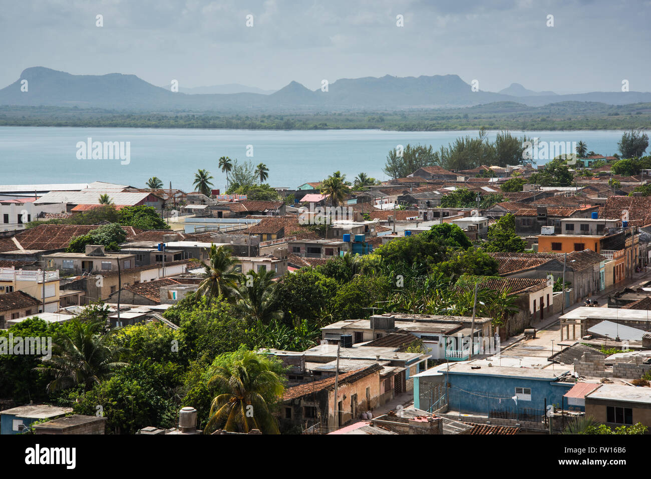Holguin, Cuba - September 19, 2015: Panoramic view from hill on Cuba ...