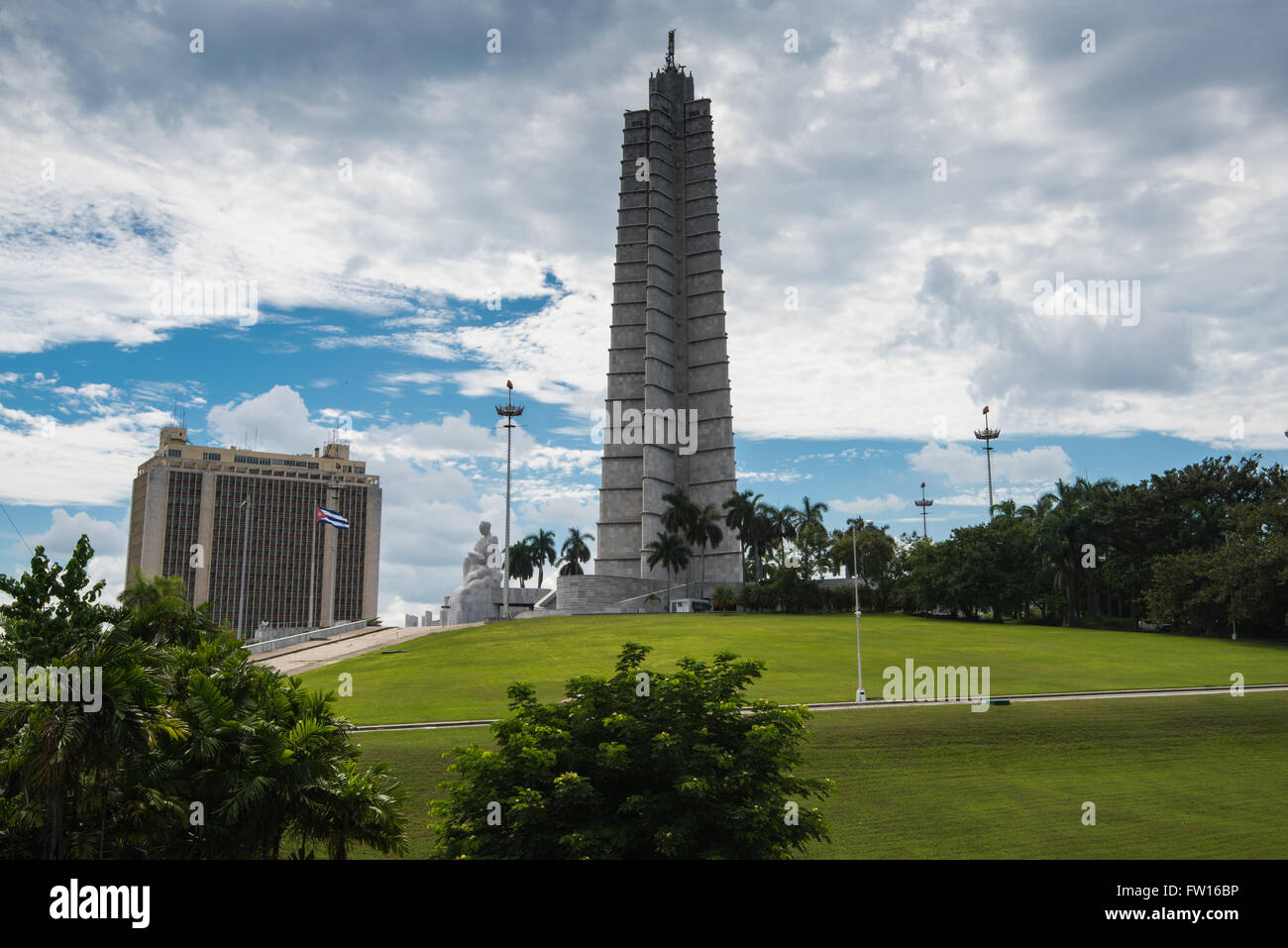 Havana, Cuba - September 22, 2015: Revolution Square with Jose Marti ...