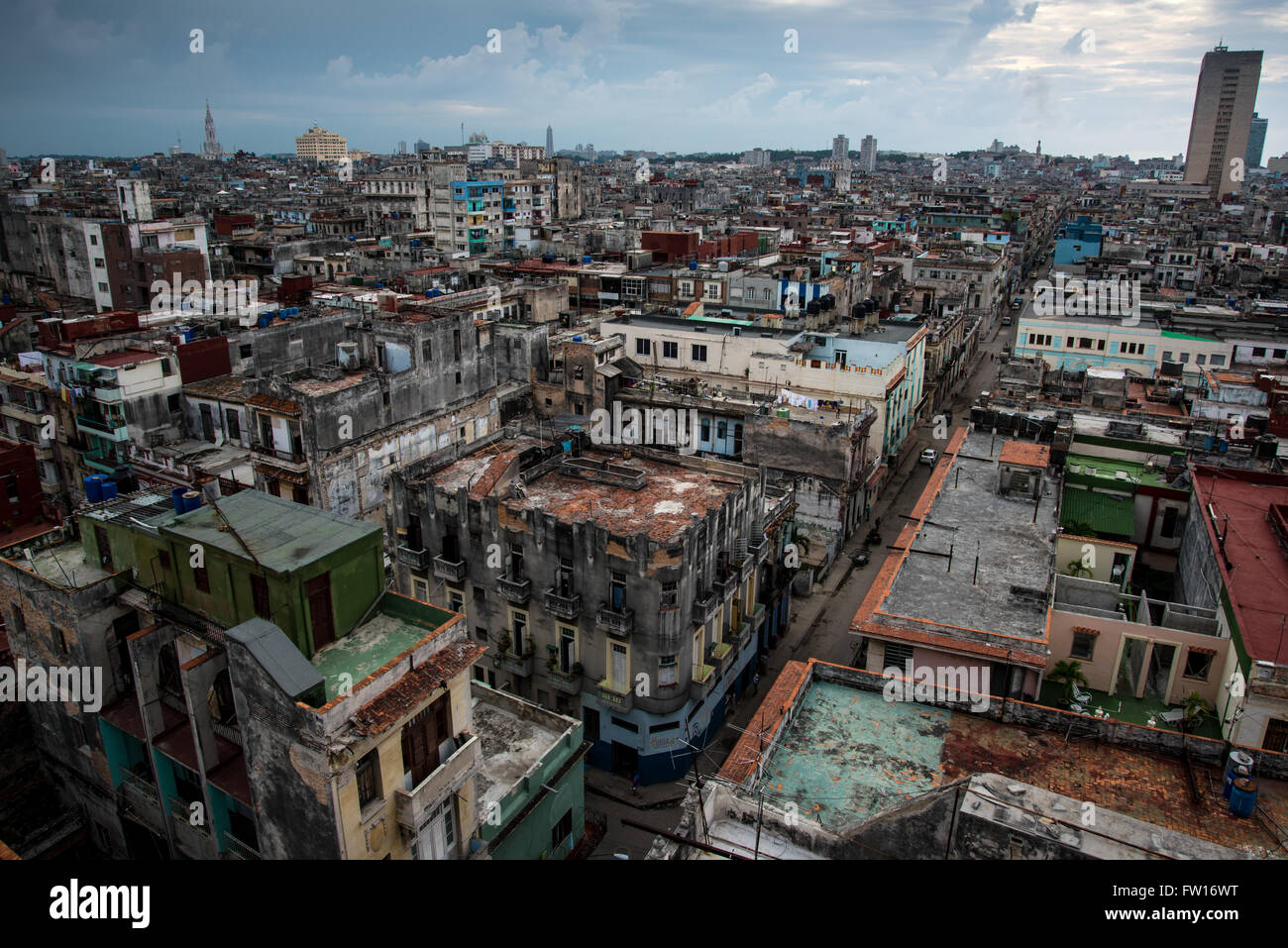 Havana, Cuba - September 26, 2015: Panoramic view over city of Havana ...