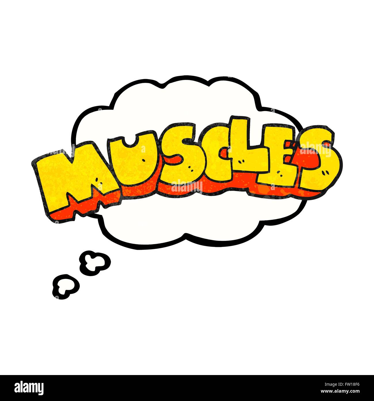 Freehand drawn cartoon muscles symbol hi-res stock photography and ...