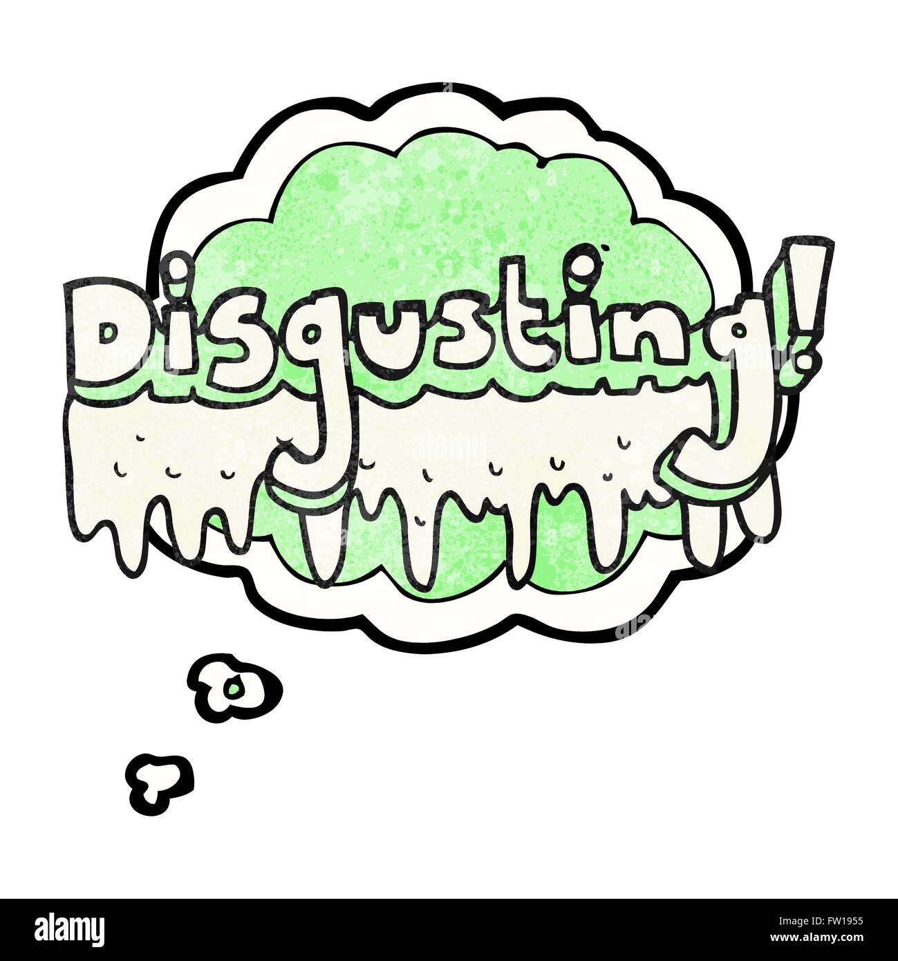 freehand drawn thought bubble textured cartoon disgusting symbol Stock ...