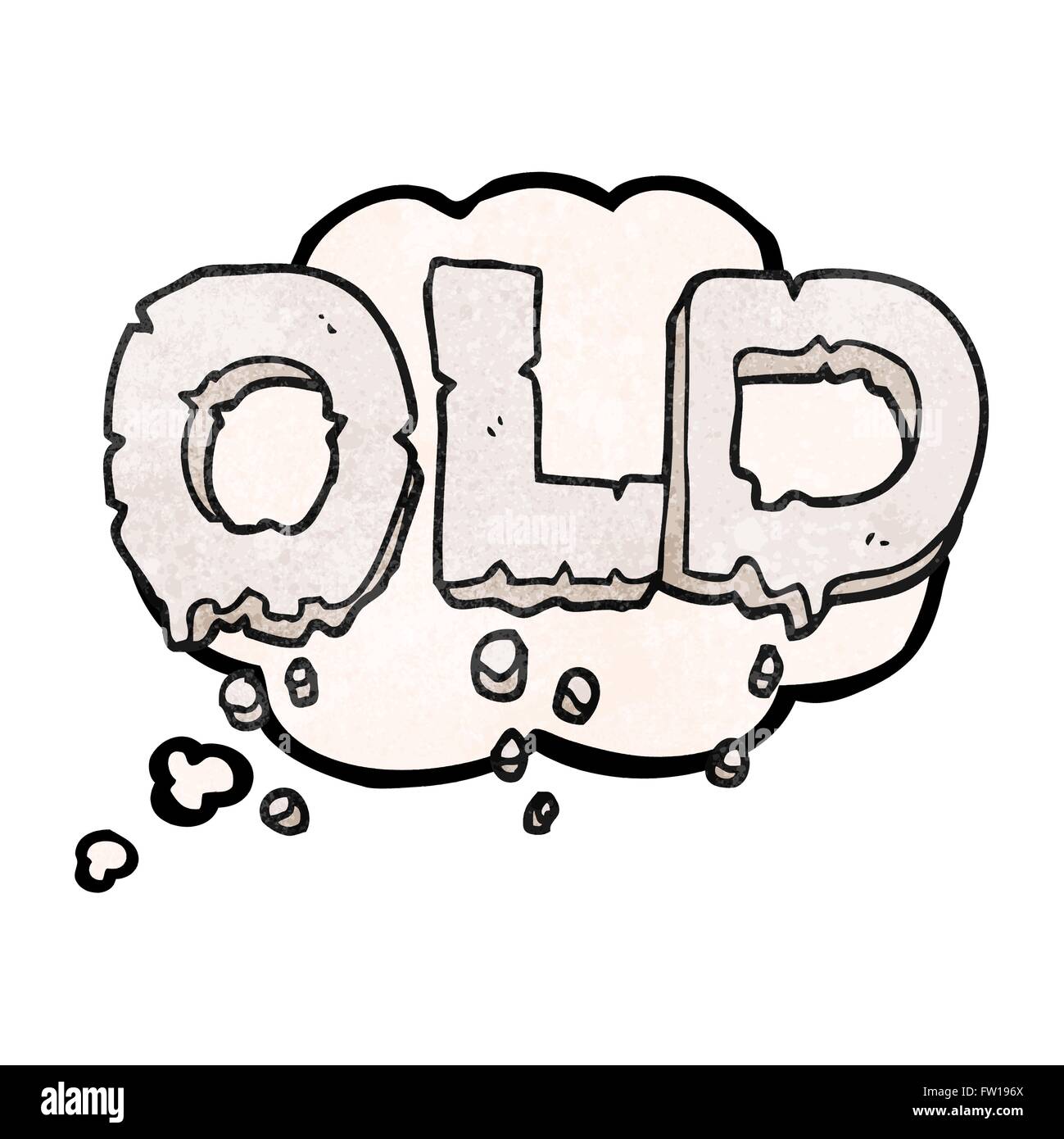 freehand drawn thought bubble textured cartoon word old Stock Vector ...