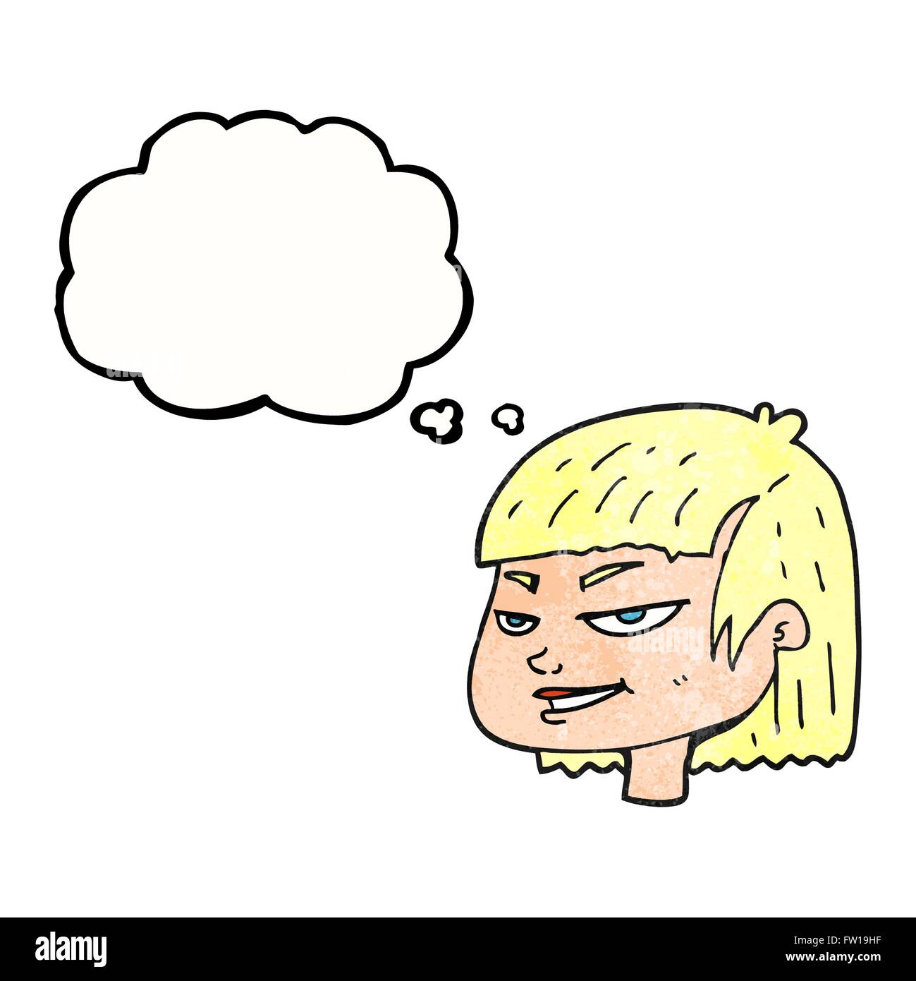 Cartoon mean female face Stock Vector Images - Alamy