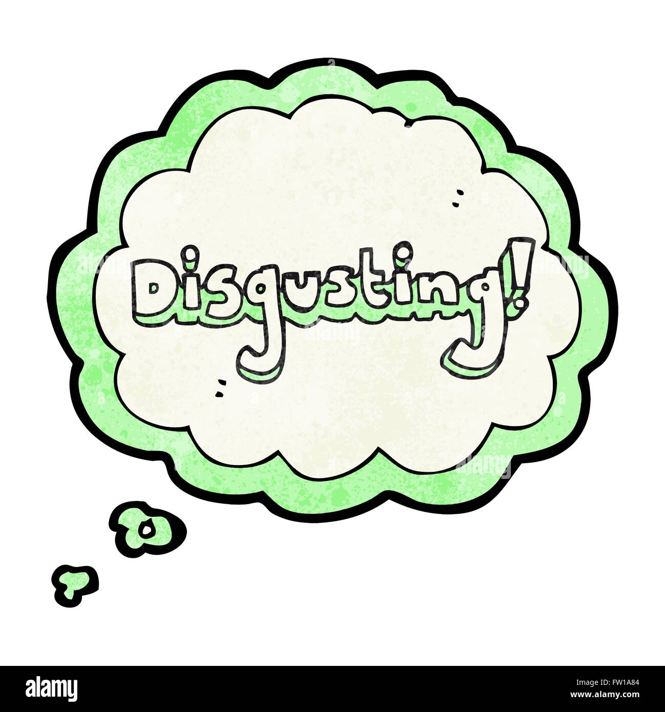 disgusting freehand drawn thought bubble textured cartoon Stock Vector ...