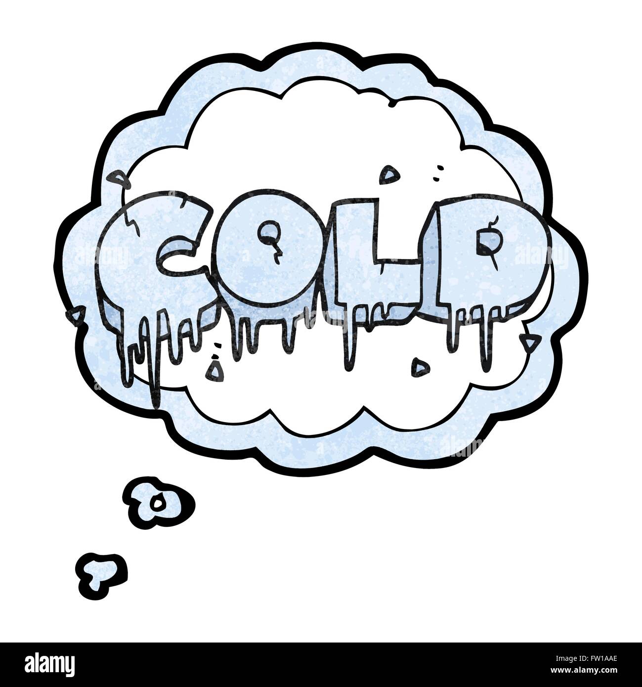 freehand drawn thought bubble textured cartoon cold text symbol Stock ...