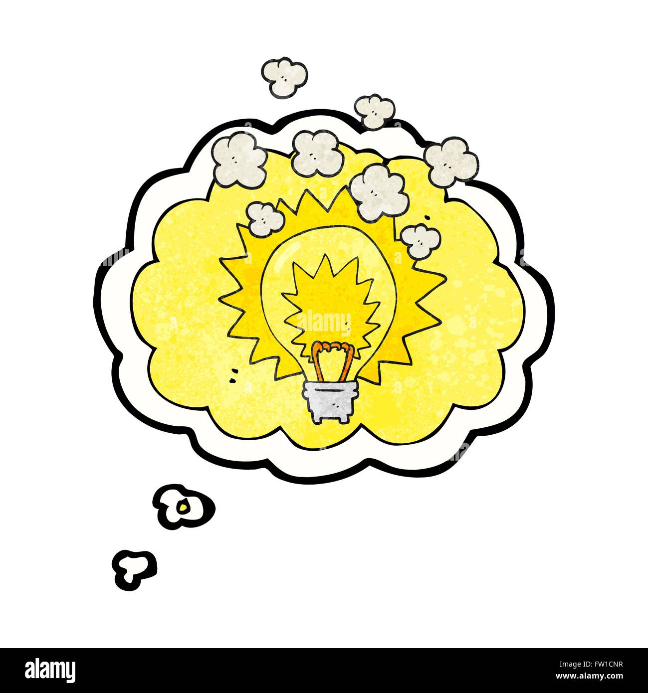 Cartoon Electric Light Bulb Bubble Stock Vector Images - Alamy